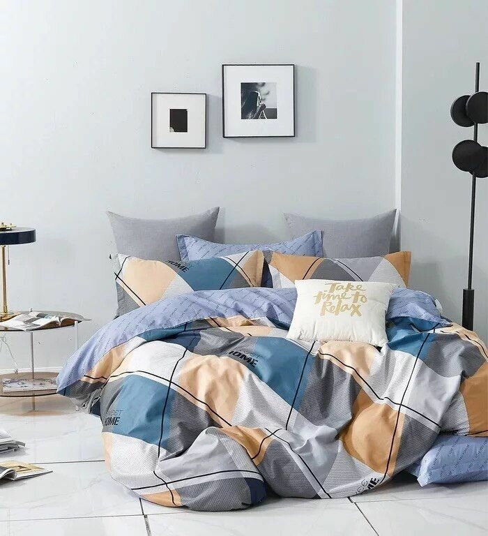 Комплект постельного белья 2сп с простыней евро Alice Textile, хлопок поплин, 2 наволочки 70х70, рис. 1171