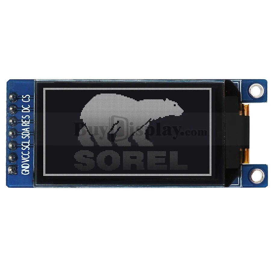I2C Белый 1,54-дюймовый OLED-дисплейный модуль 160x80 Arduino, Raspberry Pi