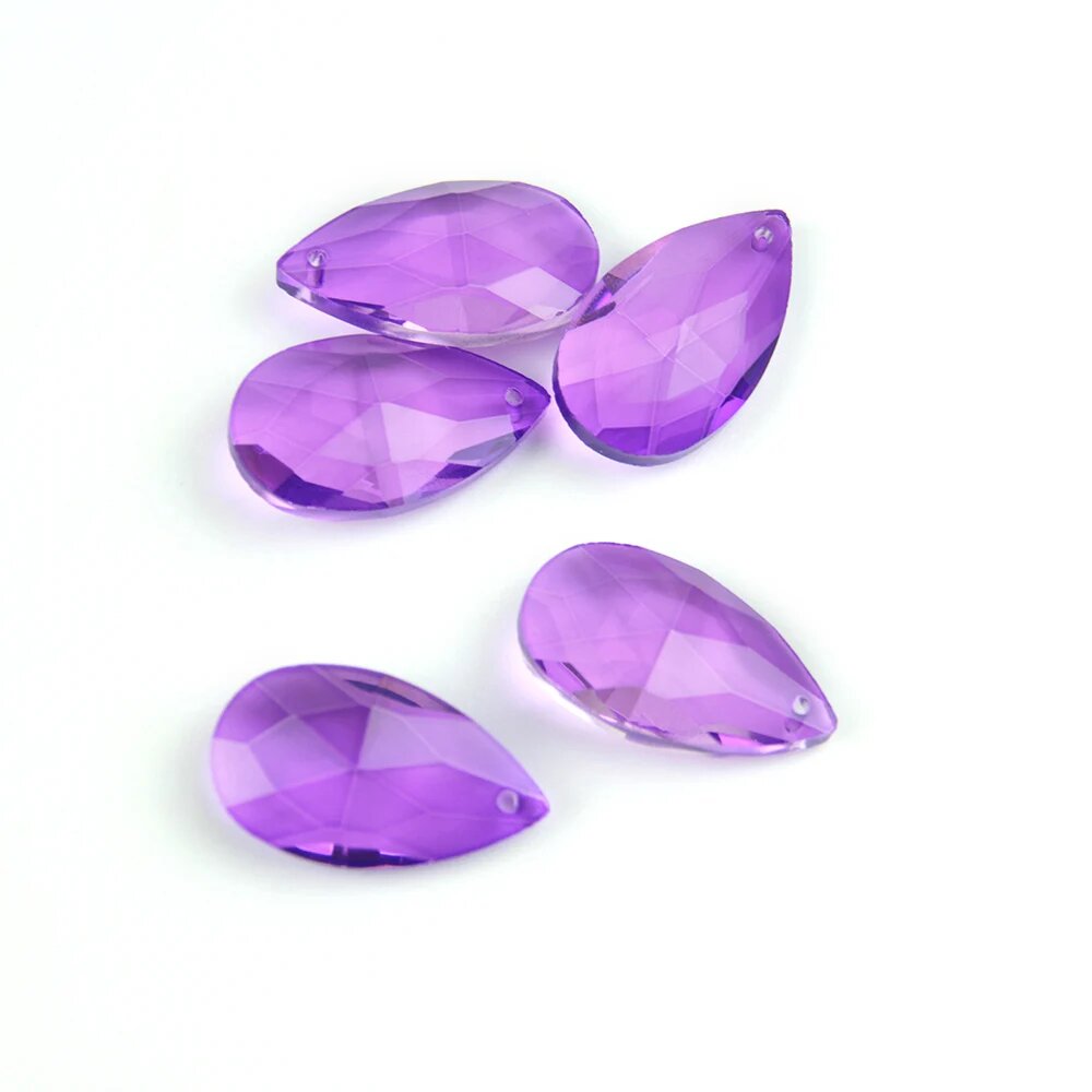 Хрустальные подвески для люстры 50 мм Фиолетовый, 50pcs, violet