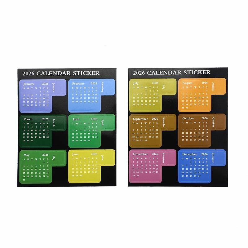 Наклейки для ежедневника 2026 разделитель месяцы