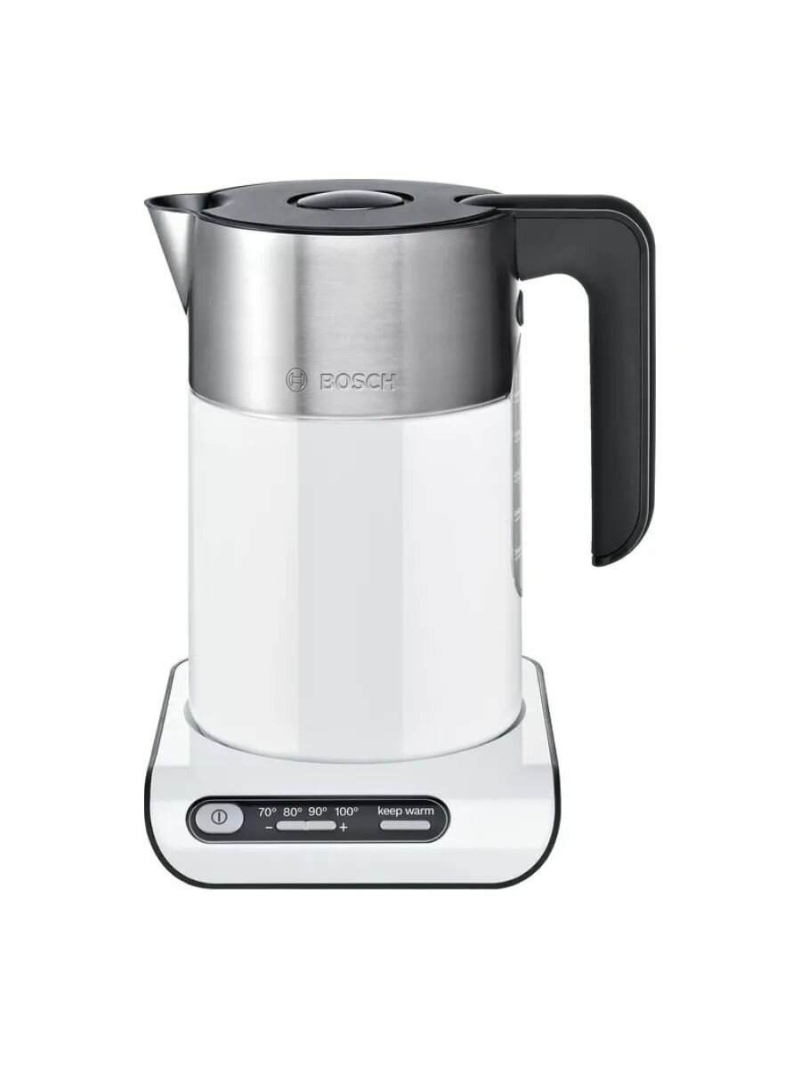 Чайник электрический, Bosch TWK8611P с функцией поддержания температуры, белый