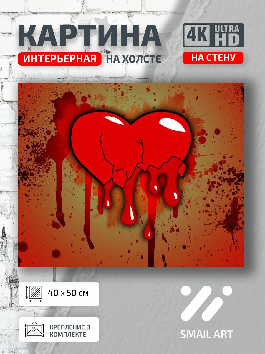 Картина на холсте интерьерная 40 на 50 на стену Кляксы Mood для офиса атмосфера интерьер