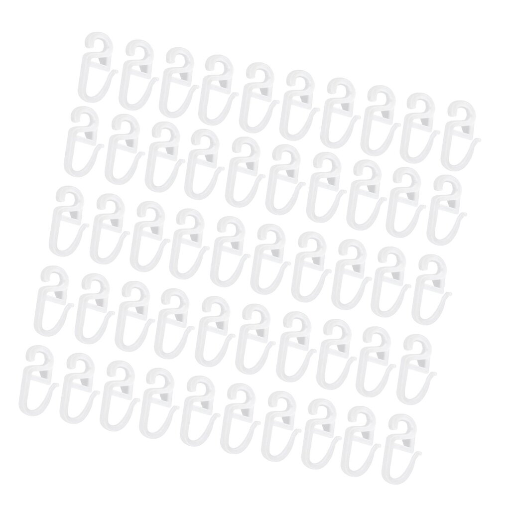 Упаковка из 50 Планеров Для Штор S Образной Формы, Крючков, Гладкого Скользящего Зажима для Дома и Офиса, Сменных Аксессуаров для Драпировок