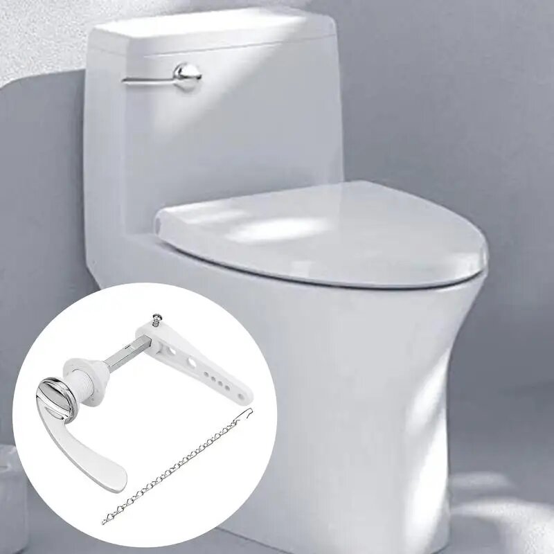 Ручка смыва для бачка унитаза, набор рычагов смыва, замена рычага ручки унитаза с цепями для ремонта, аксессуар, гаечный ключ для унитаза