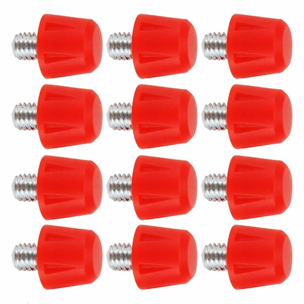 Шипы для футбольных бутс (12 шт), красный - 11mm