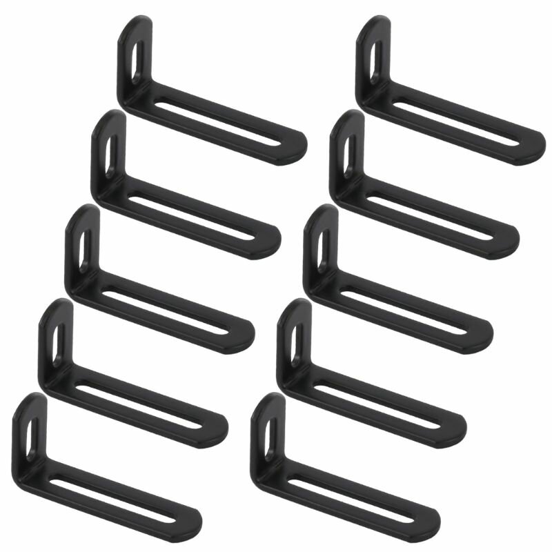 Упаковка из 10 прямоугольных фиксаторов с двойным пазом под углом 90 градусов-31x65x19 мм