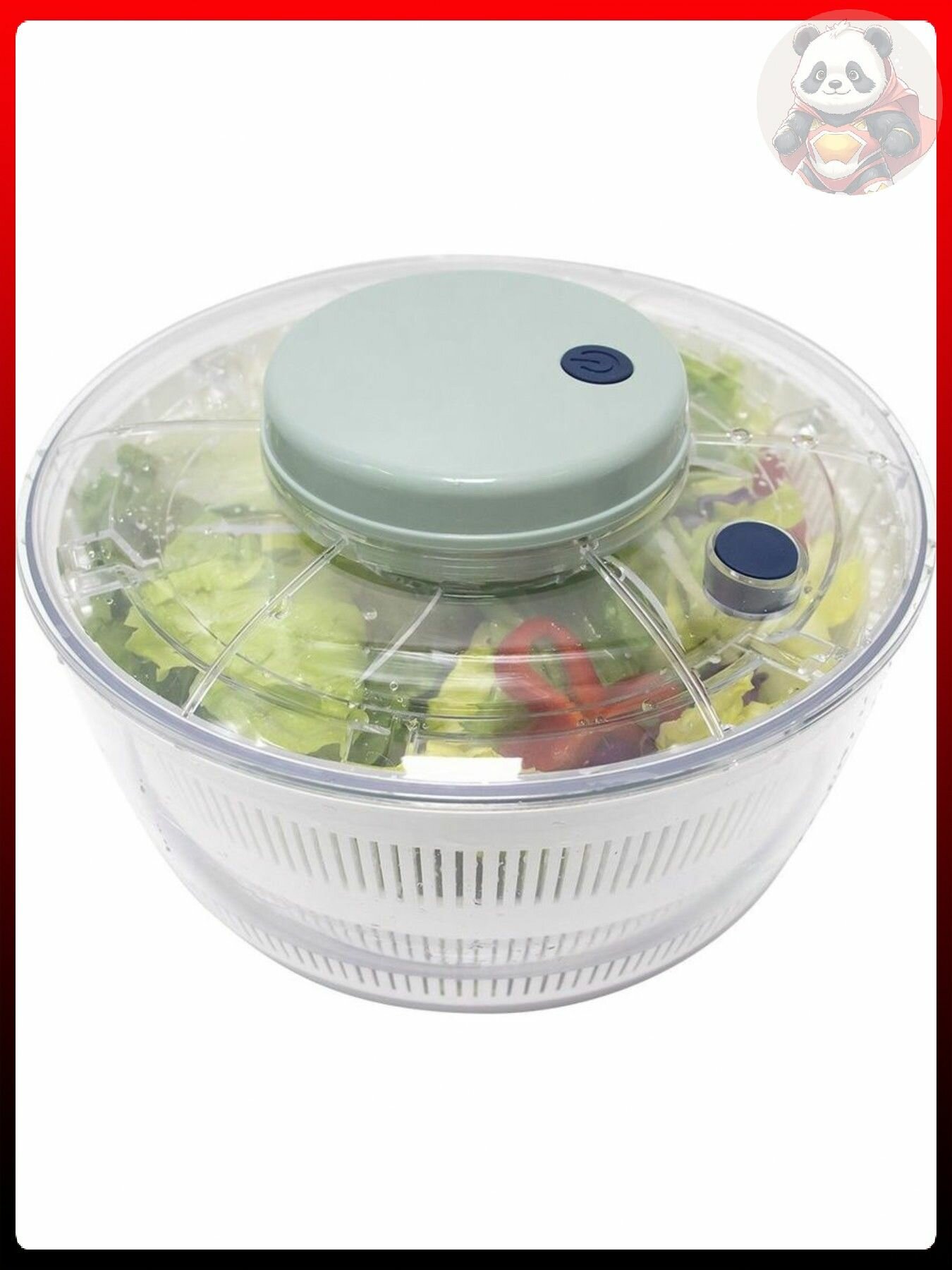 Сушилка для зелени и овощей 3,5 л Press&Dry кухонная электрическая центрифуга для сушки салата ягод, шалфей