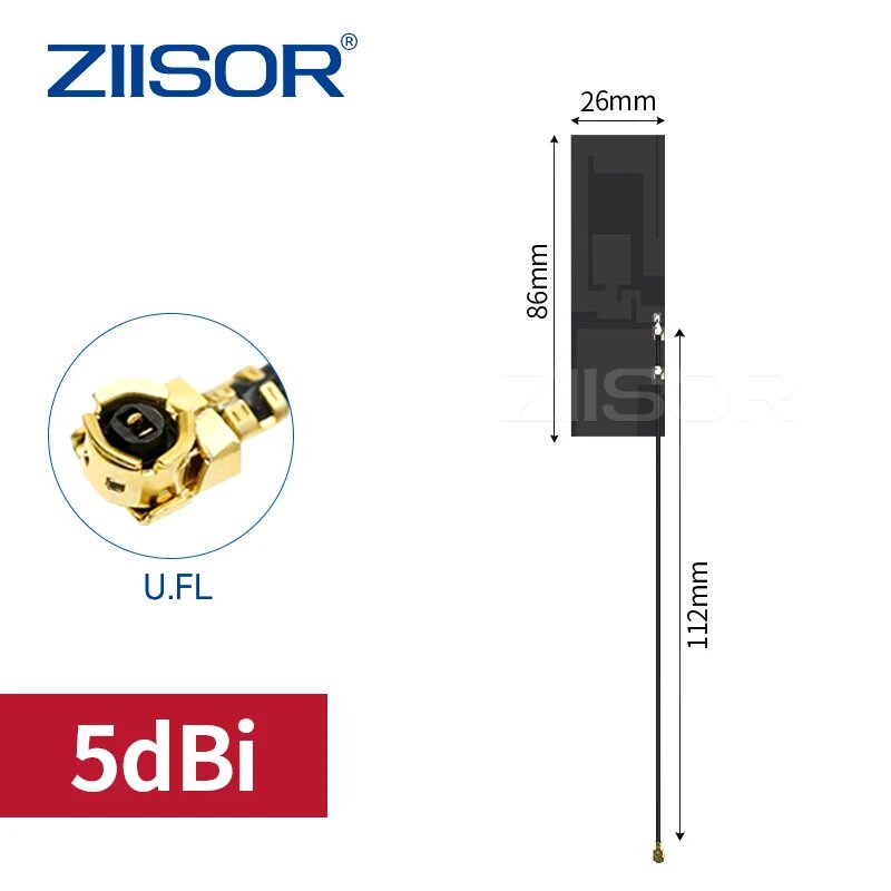 Антенна ZIISOR TX4G-FPC-6859 6dBi для материнской платы TX4G-FPC-8226