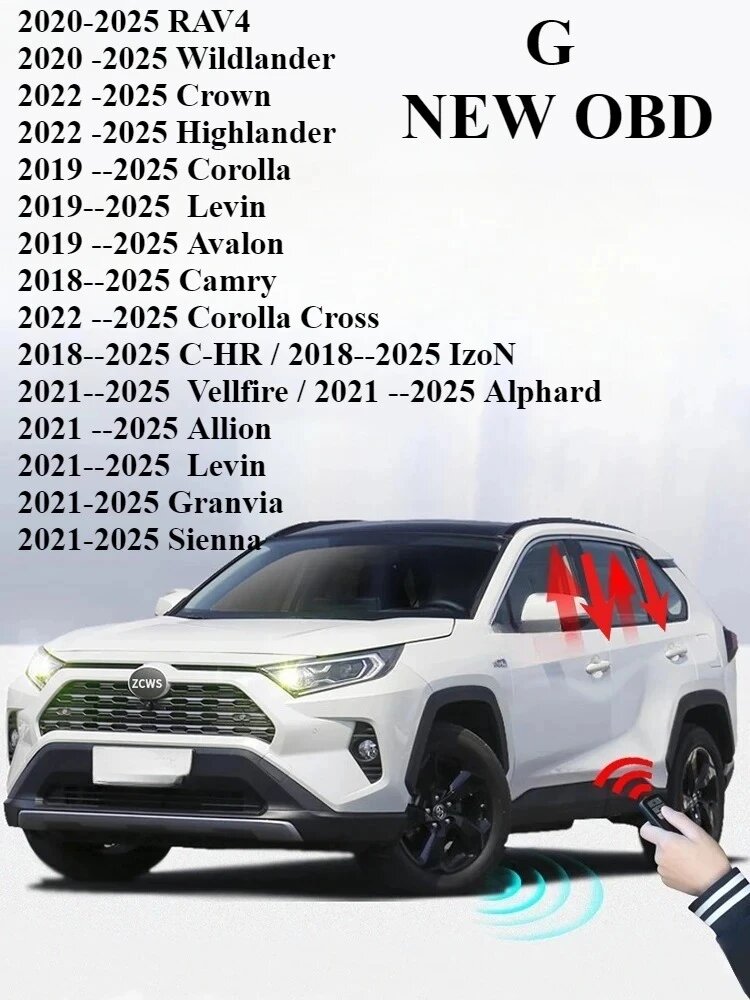 Автомобильный Windows Closer OBD модуль блокировки скорости для Toyota Rav4 Wildlander окно автоматическое для RAV4 аксессуары G NEW OBD LHD