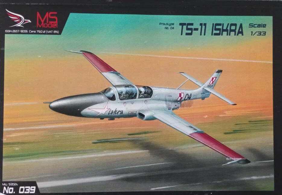 Сборная бумажная модель Самолет TS-11 Iskra '1704' Prototype No. 4 - MSModel №39 (журнал)