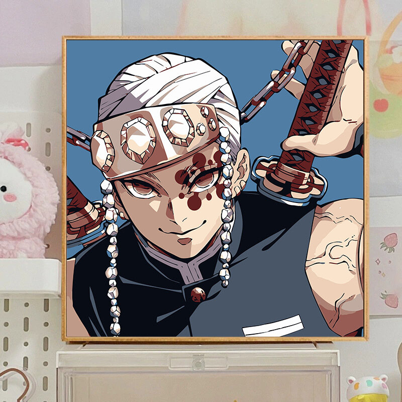 Bungo Stray Dogs Осаму Дадзай DIY Цифровая масляная живопись Раскраска ручной работы Накахара Чуя Аниме товары Акриловая живопись