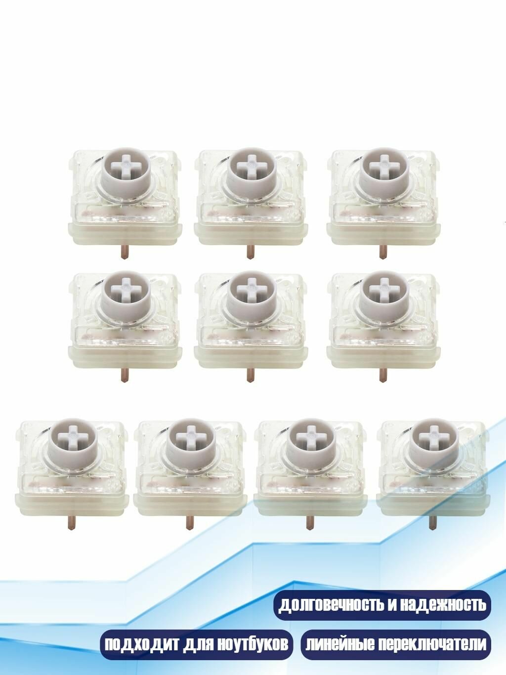 Переключатели Cherry MX Low Profile Silver/Red, S