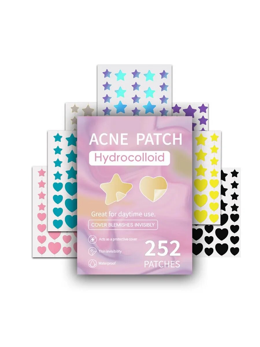 Пластыри для кожи от прыщей, гидроколлоидные, 240 шт