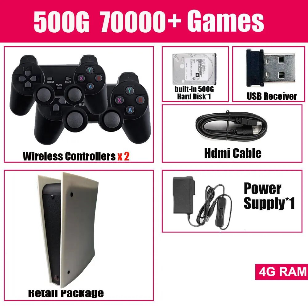 Игровая консоль X5 60 1 ТБ ЕС, 500G HDD SHW