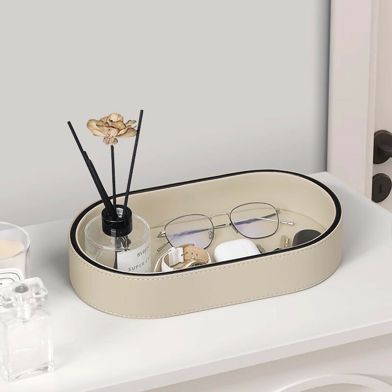 Кастомный настольный кожаный органайзер для хранения, кофейный столик, пульт дистанционного управления, коробка для хранения ключей, коробка для салфеток, держатель для кистей для макияжа