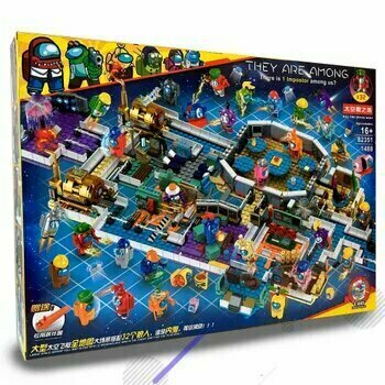 Конструктор Among Us Большой космический шатл, Корабль 82351 / Амонг Ас 1488 деталей / Развивающий конструктор для мальчиков и девочек