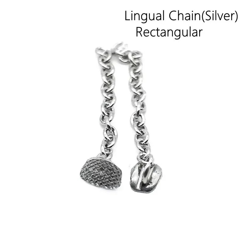 1 упаковка, стоматологическая ортодонтическая лингвальная кнопка, обжимной Q- Silver Chain Rect