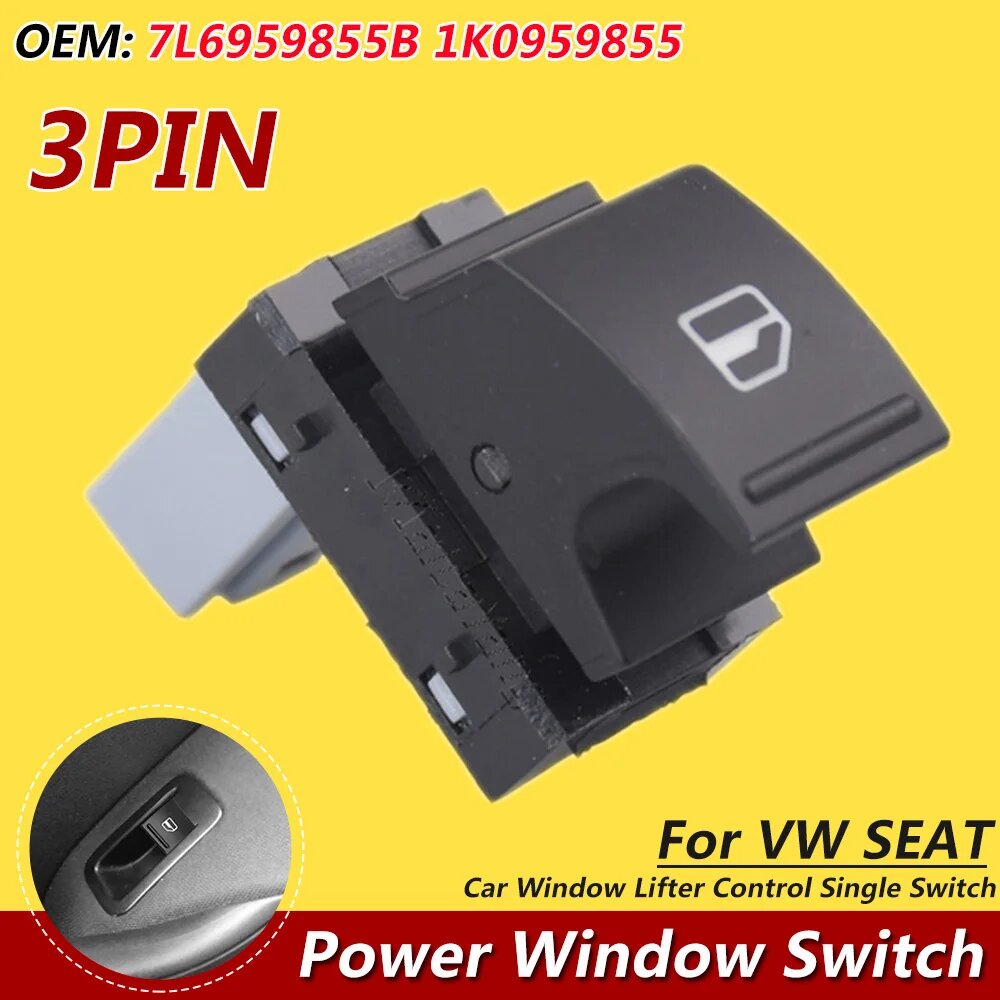 Кнопка управления стеклоподъемником 7L6959855B 1K0959855 для VW Golf MK5 6 Passat Jetta Amarok Sharan Tiguan Touran Touareg