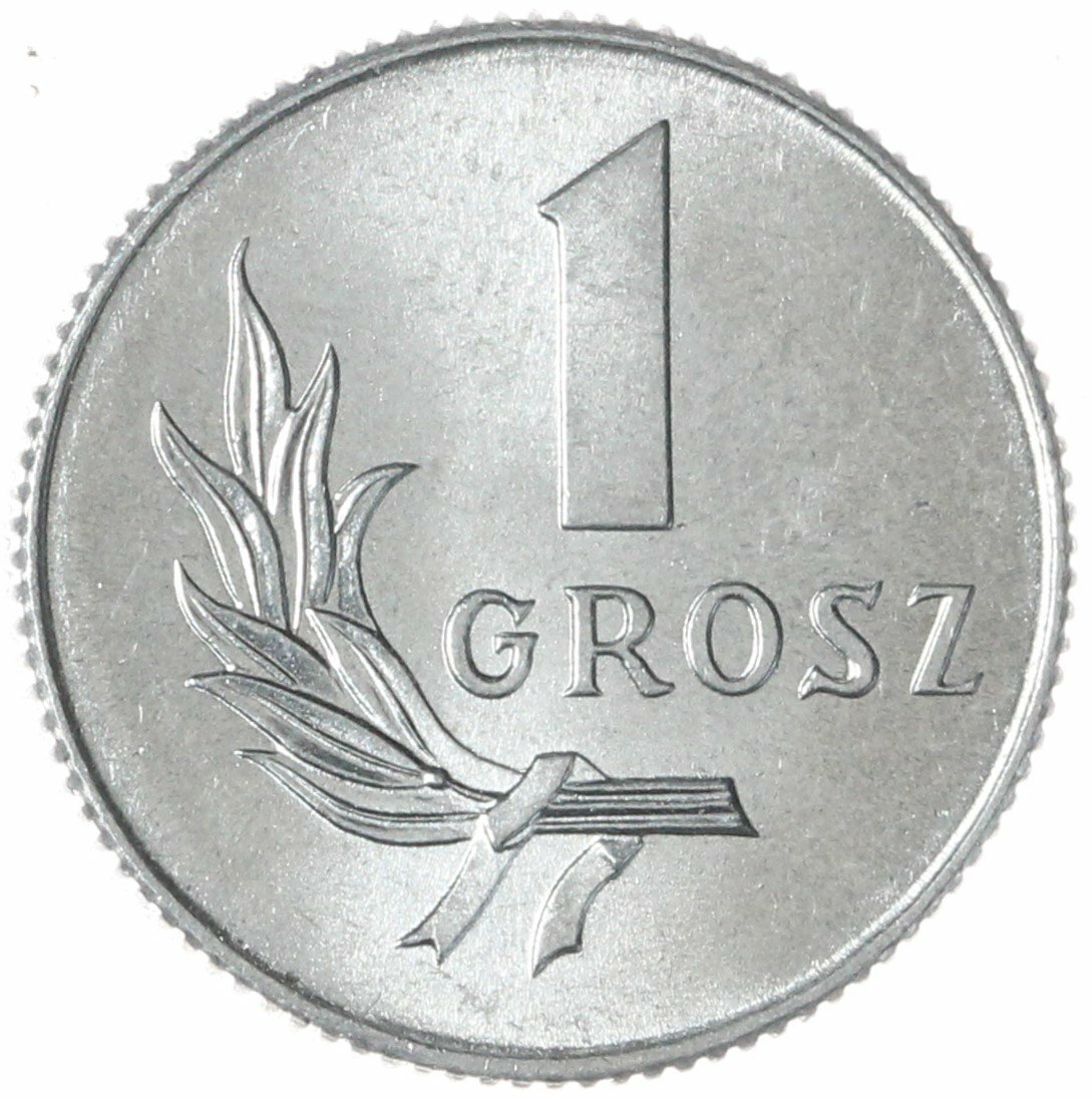 Польша 1 грош 1949, Алюминий, в сохранности UNC