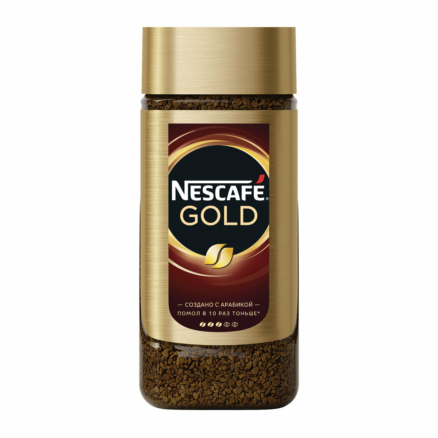 Кофе молотый в растворимом NESCAFE (Нескафе) "Gold", сублимированный, 95 г, стеклянная банка, 12135507