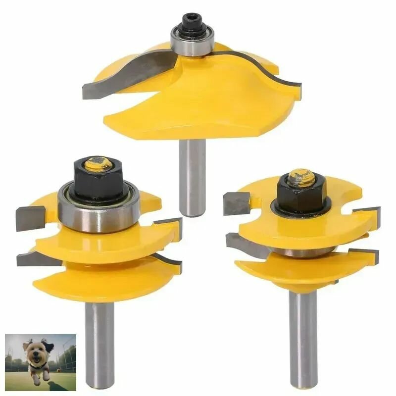 Набор фрез для изготовления филенчатых изделий 8mm Набор из 3 предметов