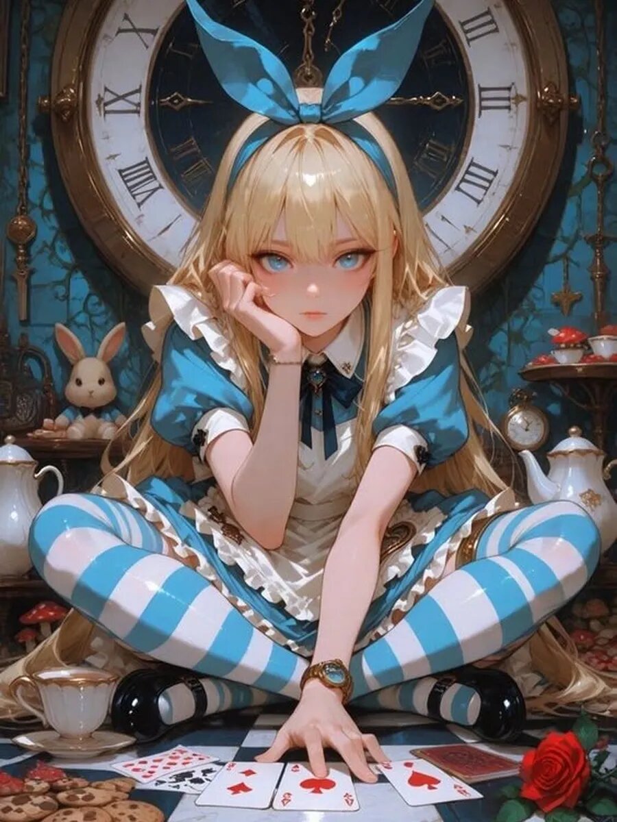 Картина по номерам на холсте Алиса в стране чудес 40*50 см