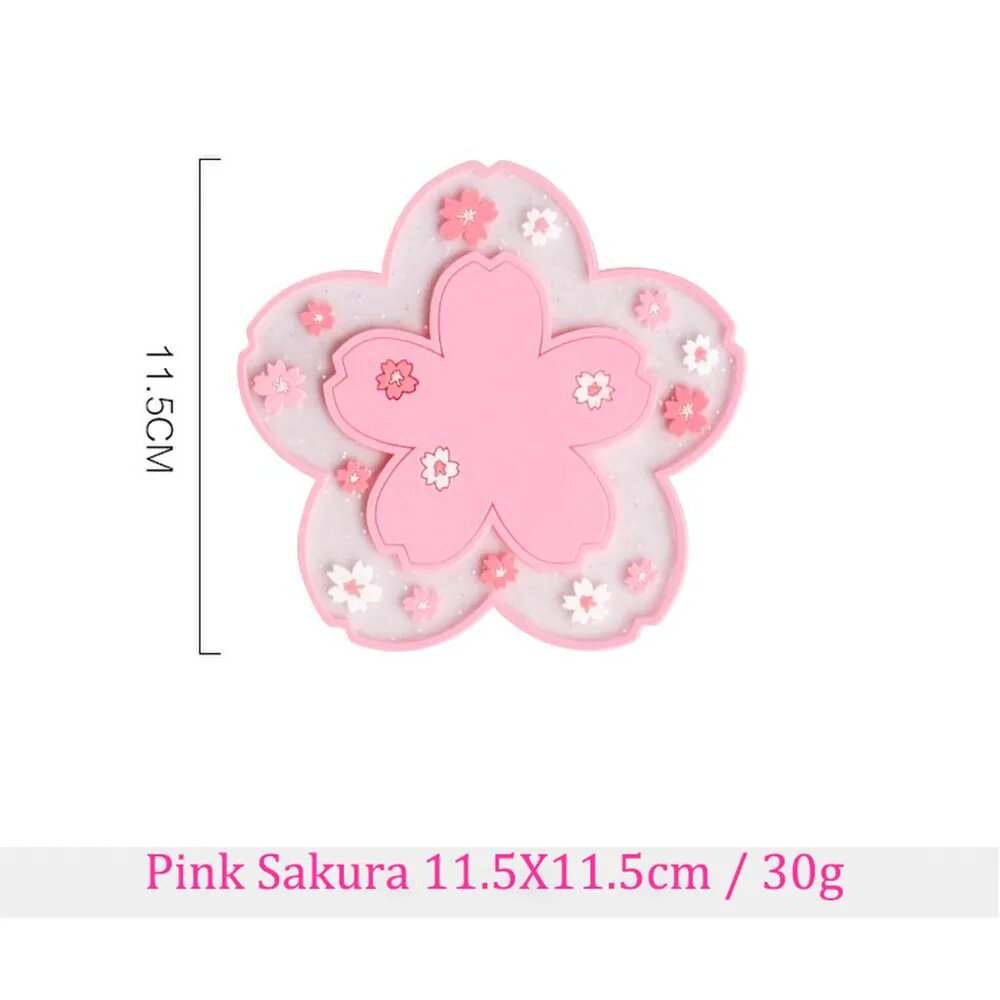Подставка под чашку "Цветущая вишня" Розовый, Pink 11cm