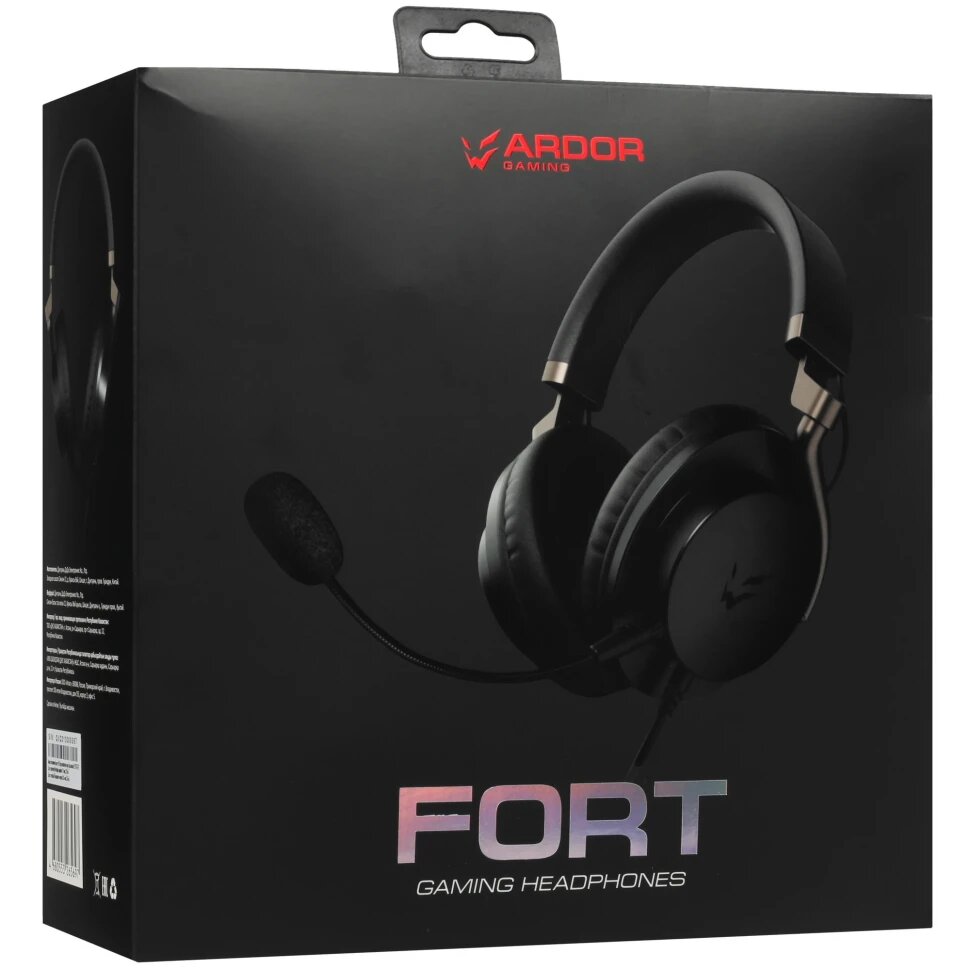 Проводные наушники ARDOR GAMING Fort, 7.1 Virtual, охватывающие, черный