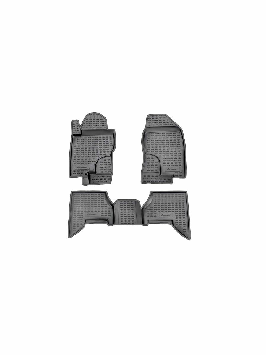 Коврики в салон NISSAN Pathfinder 2005-2010, 4 шт. (черный кант, полиуретан) / Ниссан Патфайндер