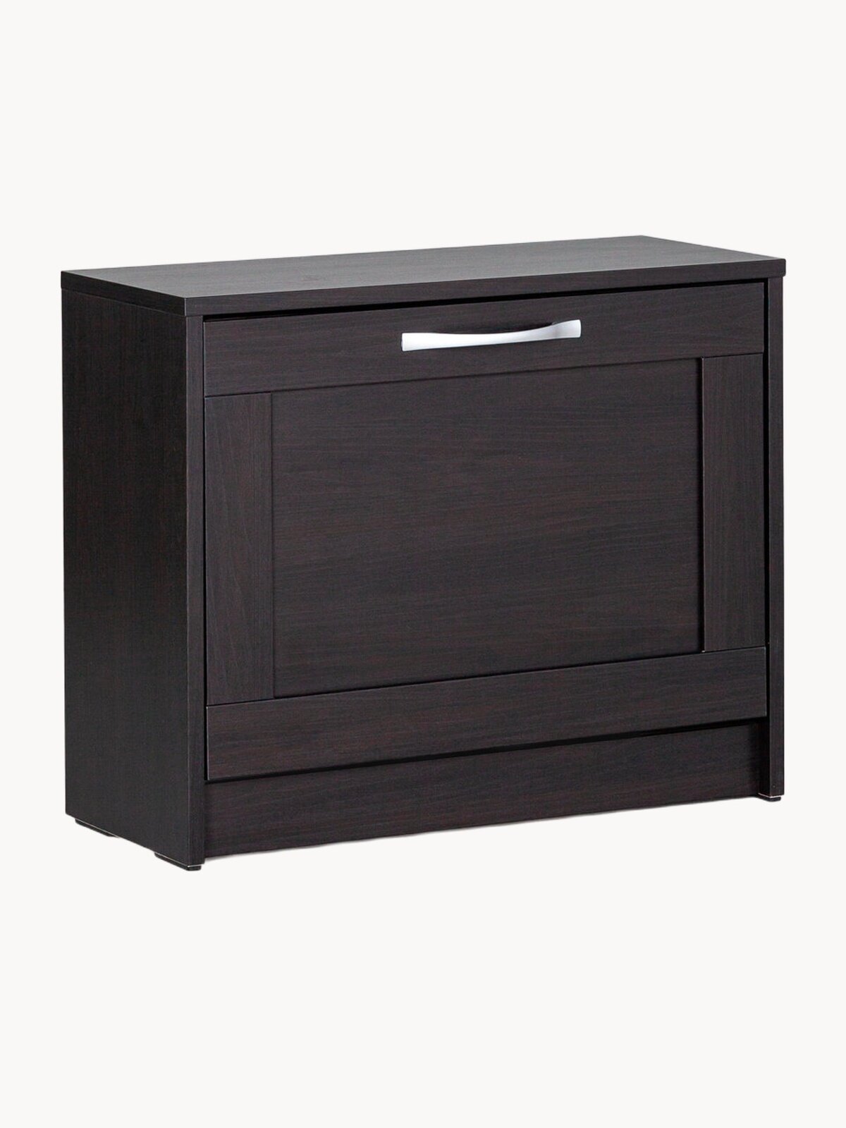 Обувница ГУД лакк Сириус, 60х25х48 см, 1 откидной ящик, черно-коричневая, дуб венге