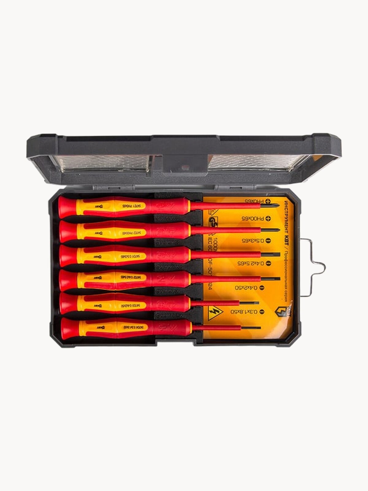 Набор отверток диэлектрических КВТ "Профи" НИО-06 мини