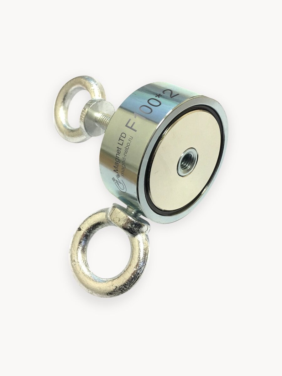 Поисковый магнит двухсторонний Magnet LTD F100х2 сила сц. до 180кг