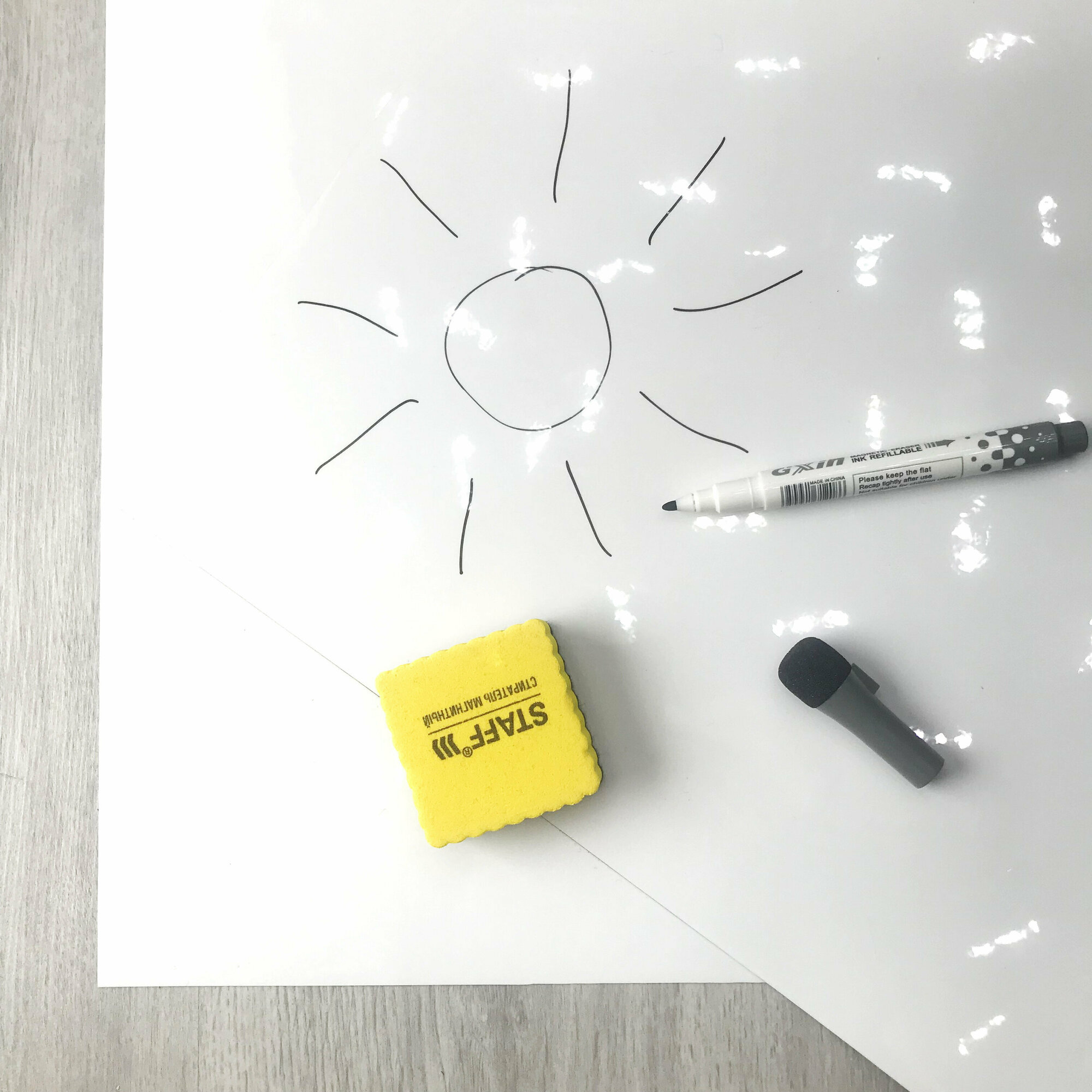 Магнитная доска для детского творчества А3 (30х40см) на холодильник с маркером и поверхностью пиши-стирай (планинг, магнитная доска для рисования, подарок ) мойдизайн