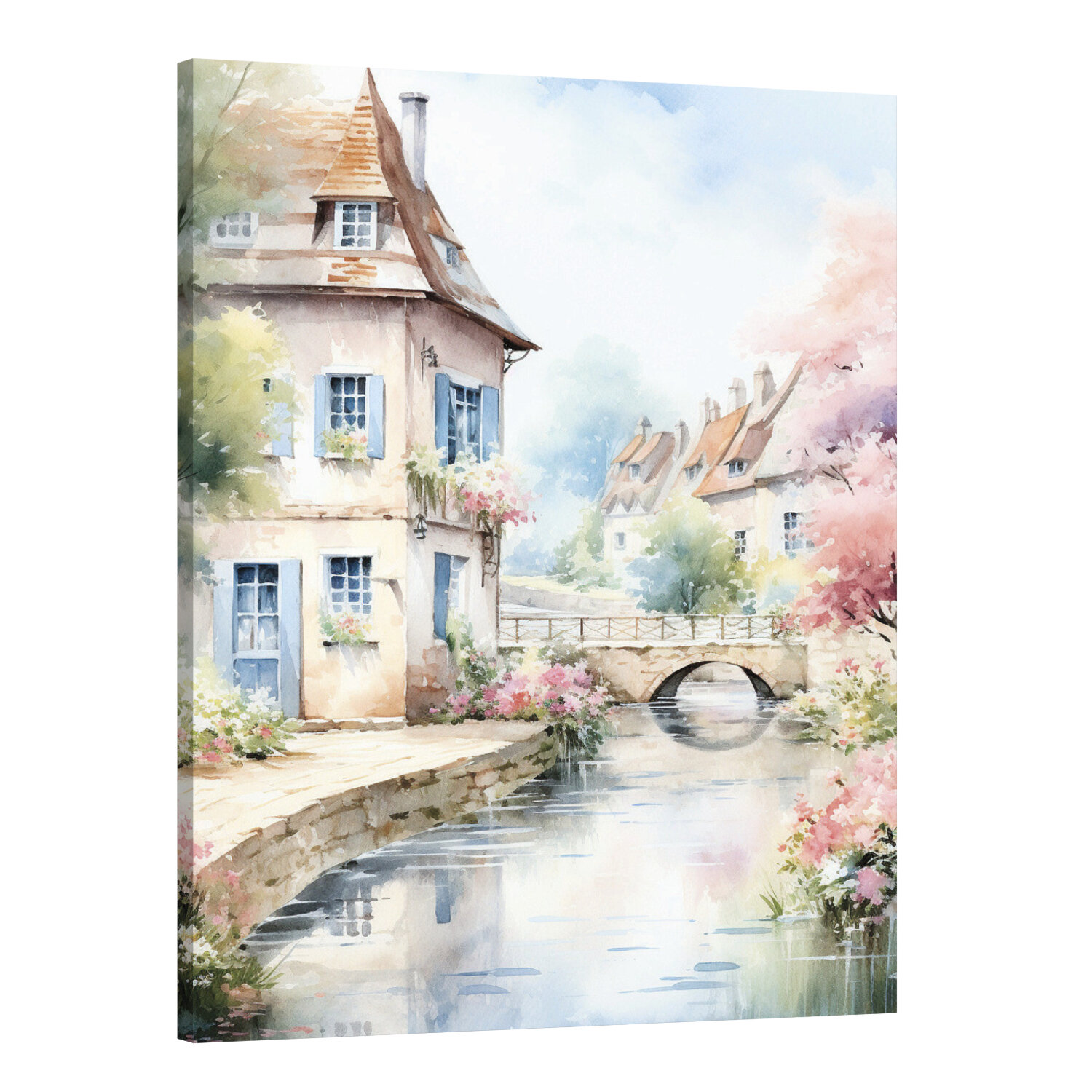 Интерьерная картина 50х70 "Деревня в стиле шебби-шик"