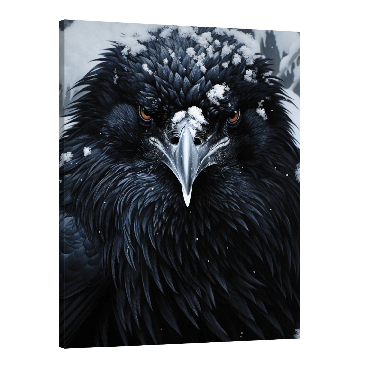 Интерьерная картина 50х70 "Портрет ворона"