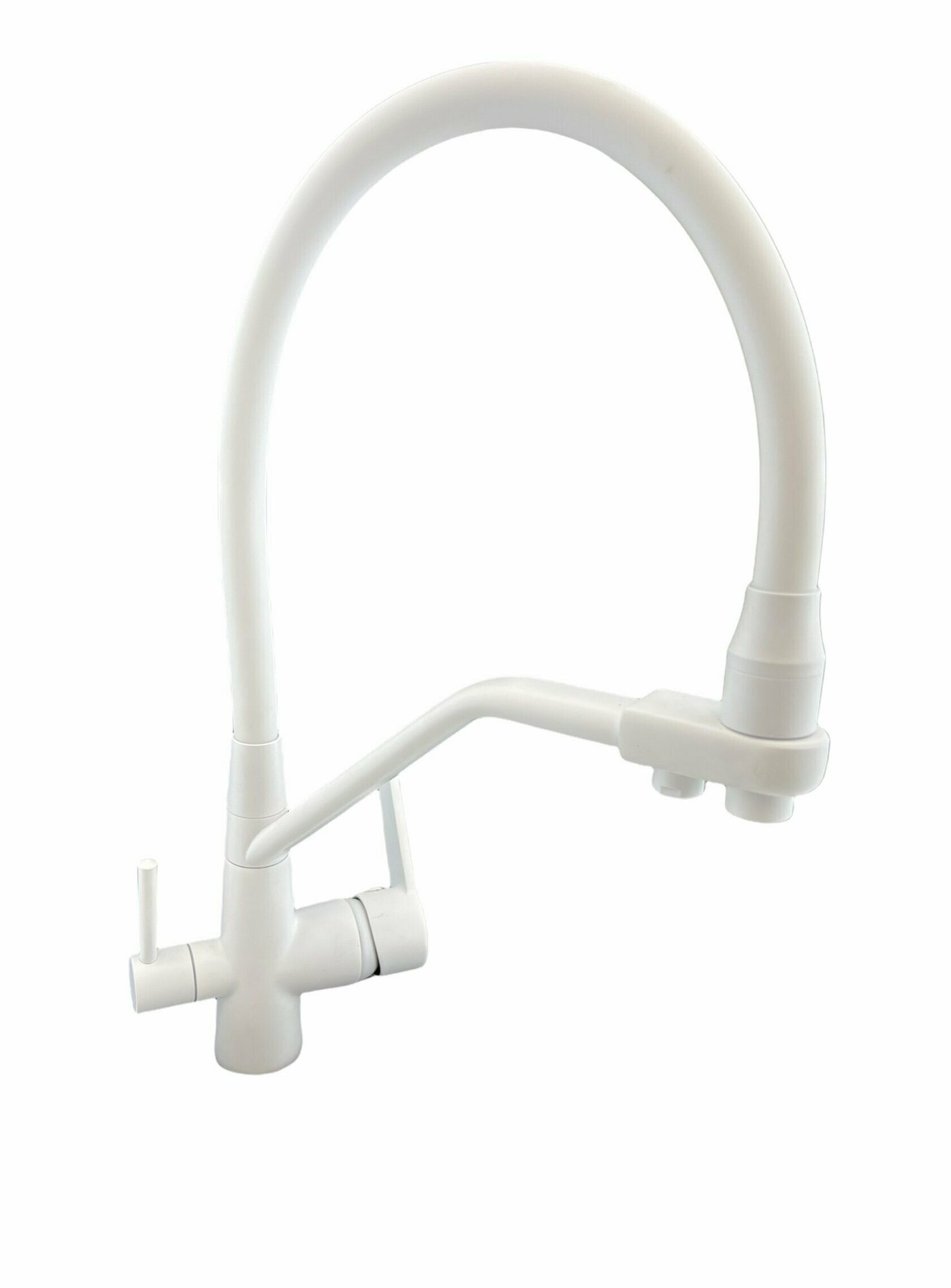 Кух. смеситель под фильтр, латунь, цвет белый Rainsberg R603CK