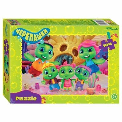 Пазл Черепашки, 104 детали