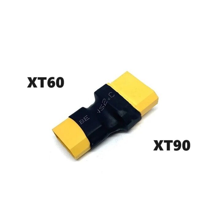 Переходник ХТ60 на XT90 (папа / мама) 162 соединительный разъем питания XT60 желтый XT-90 адаптер силовой XT60H коннектор XT60U M штекер запчасти