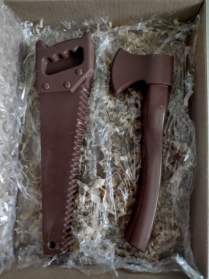 Подарочный набор "Топор+Пила", шоколад молочный, без искусственных красителей, 145г