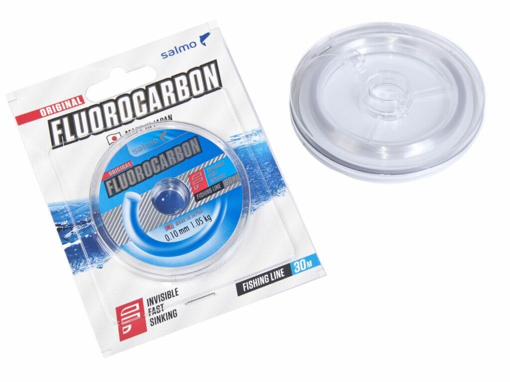 Леска моно. Salmo FLUOROCARBON 4508-010, 30м, 0,10 мм
