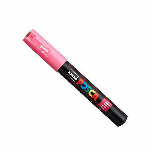 Маркер Uni POSCA PC-3ML 13 розовый с блестками 0,9-1,3 мм пулевидный наконечник 1 шт