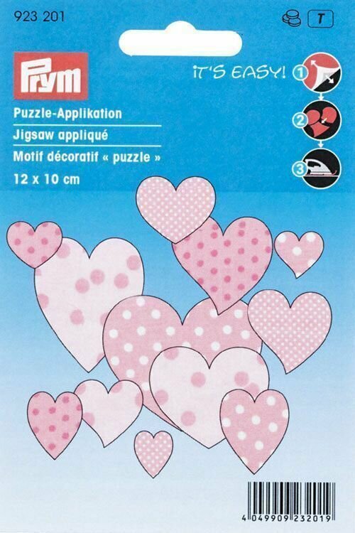 Термоаппликация-пазл "Сердце", 100% полиэстер PRYM 923201