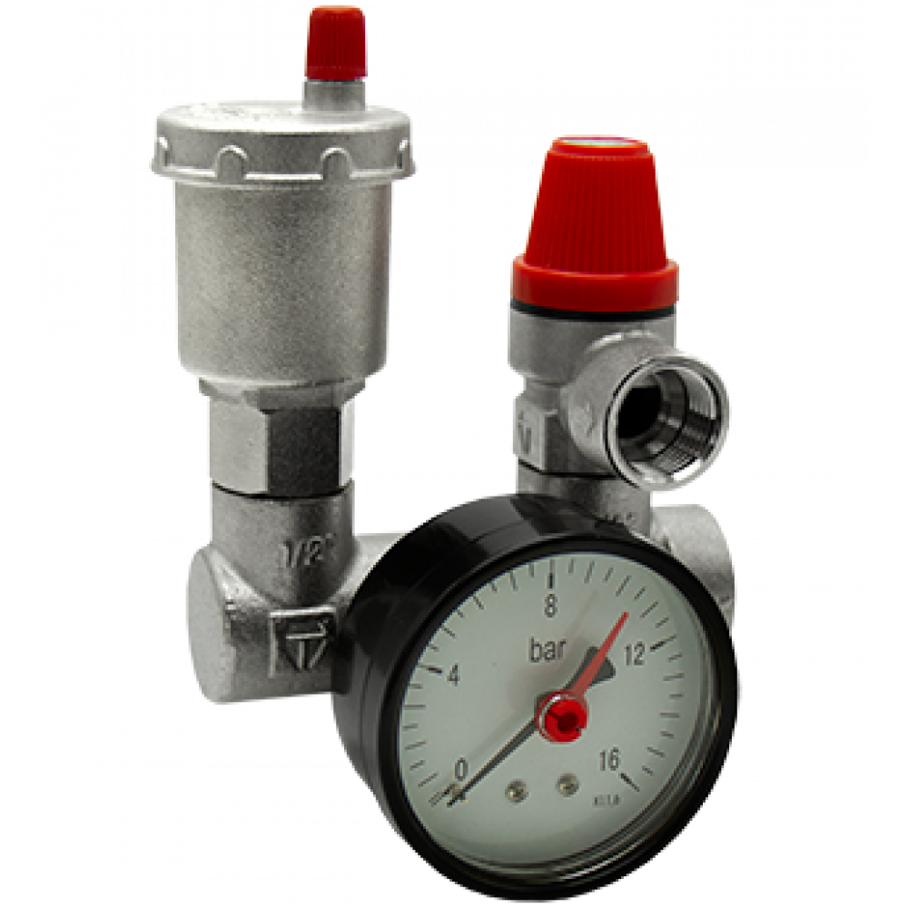 Группа безопасности для системы отопления 3 бар 1" HLV (Китай)