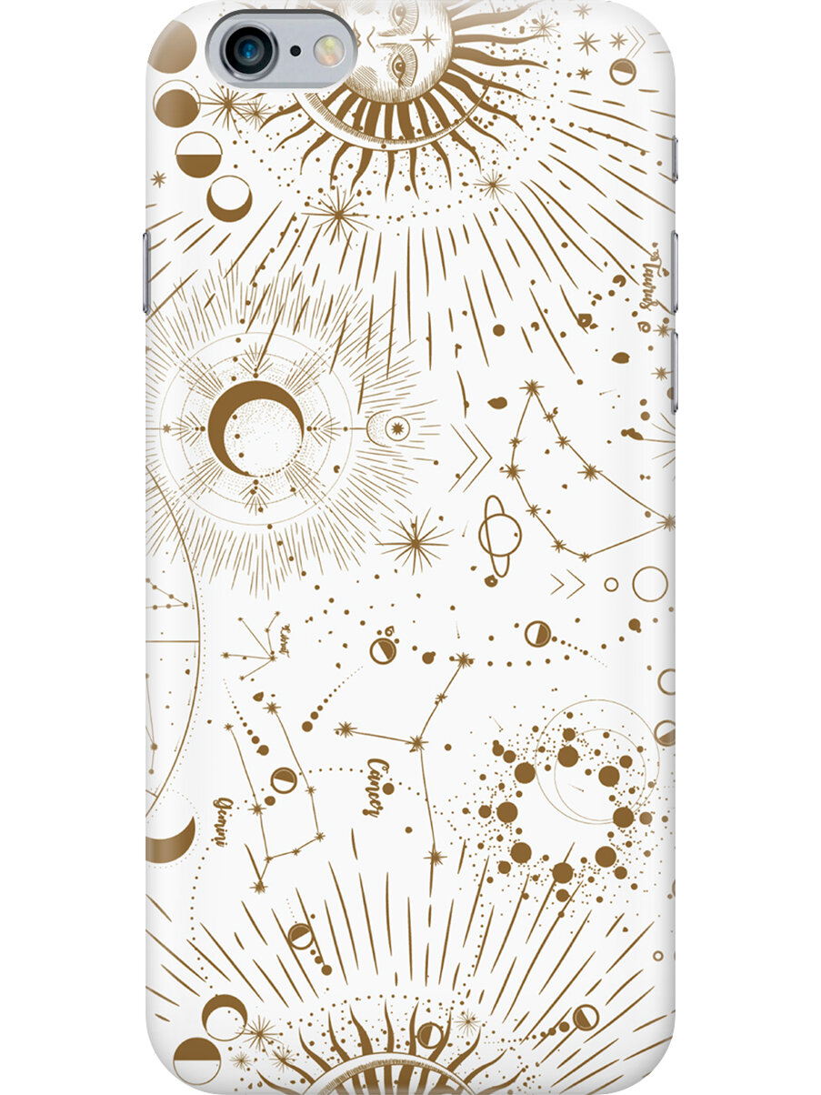 Силиконовый чехол на Apple iPhone 6S Plus / 6 Plus / Эпл Айфон 6 Плюс / 6с Плюс с рисунком "Карта звездного неба"