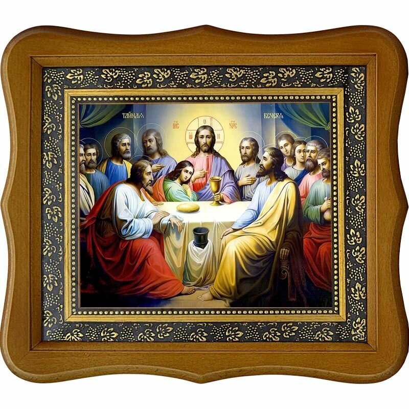 Тайная вечеря. Икона на холсте.