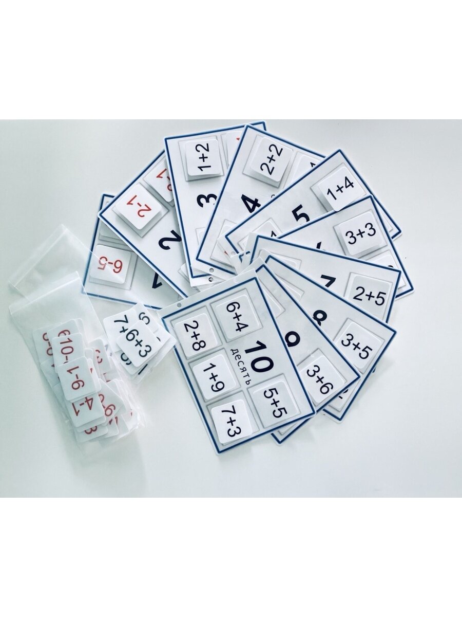 Набор "Первая математика". Развивающее пособие на липучках Frenchoponcho (Френчопончо)