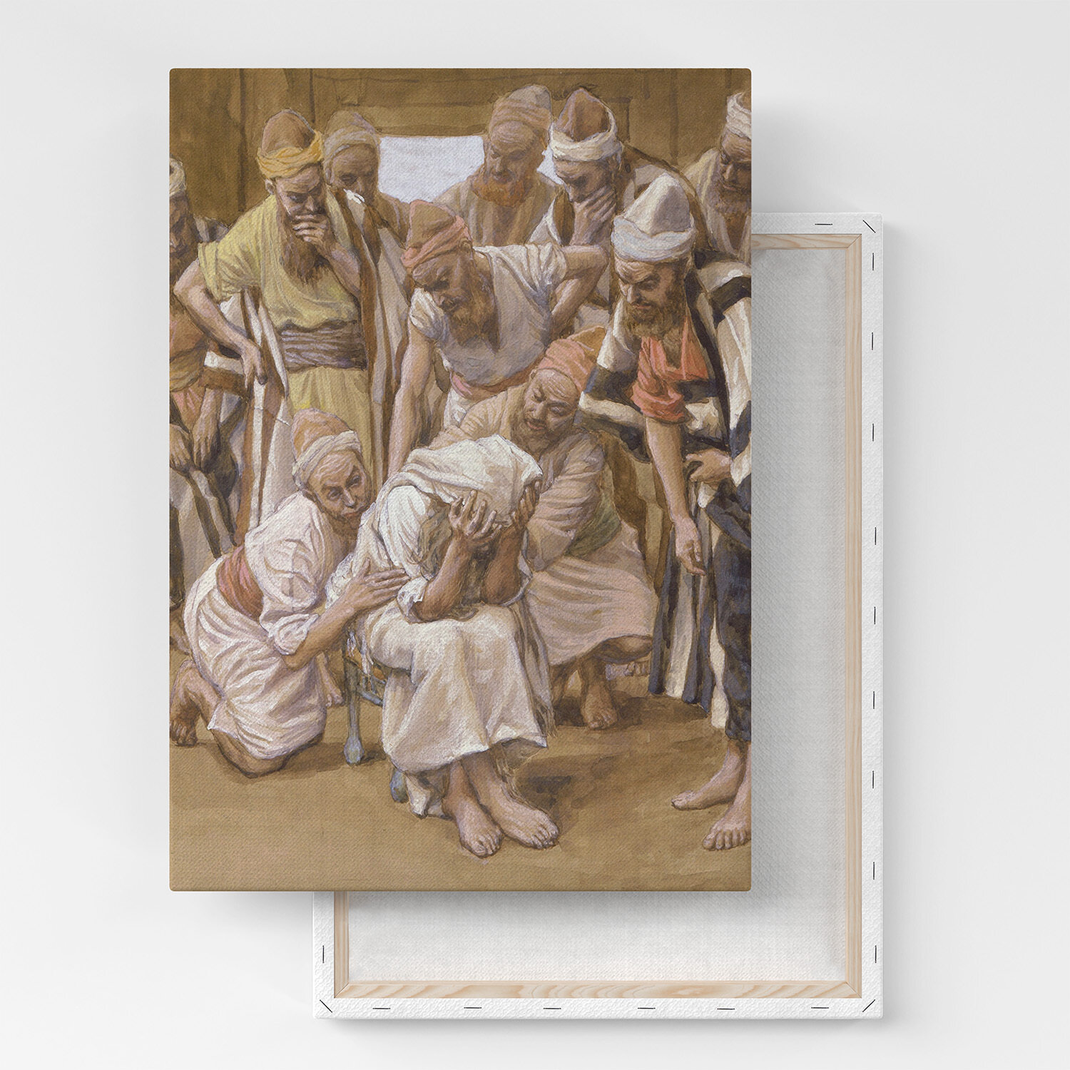 Картина на холсте, репродукция / Джеймс Тиссо - Jacob Mourns His Son Joseph / Размер 80 x 106 см