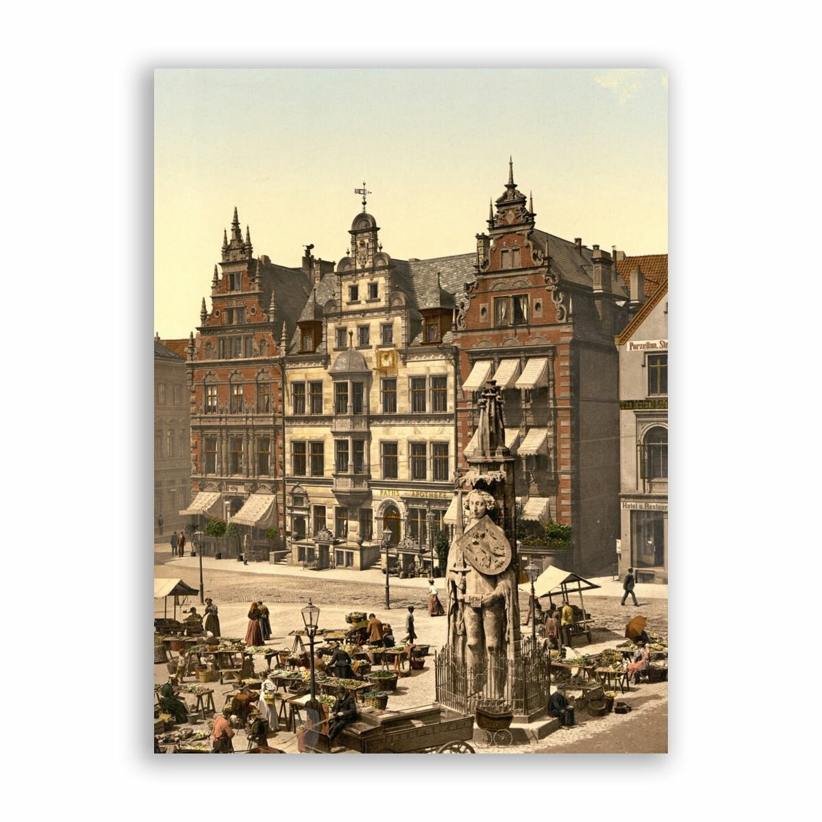 Постер, плакат на бумаге / Rolands Monument, Bremen, Germany / Размер 30 x 40 см