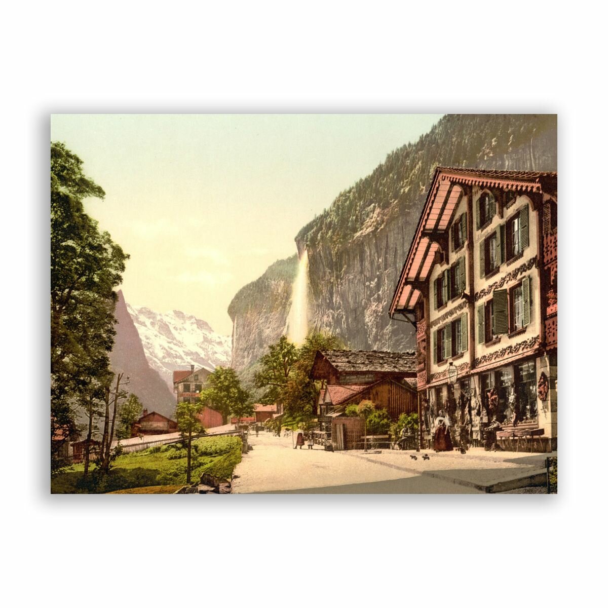 Постер, плакат на бумаге / Lauterbrunnen Valley, Switzerland / Размер 40 x 53 см