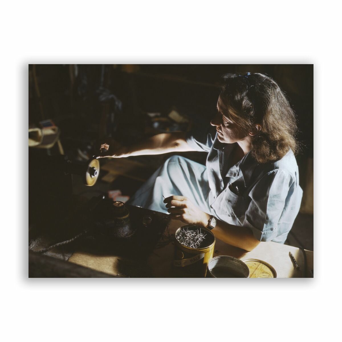 Постер, плакат на бумаге / Ретро фотографии американских рабочих. 1940 год / Размер 60 x 80 см